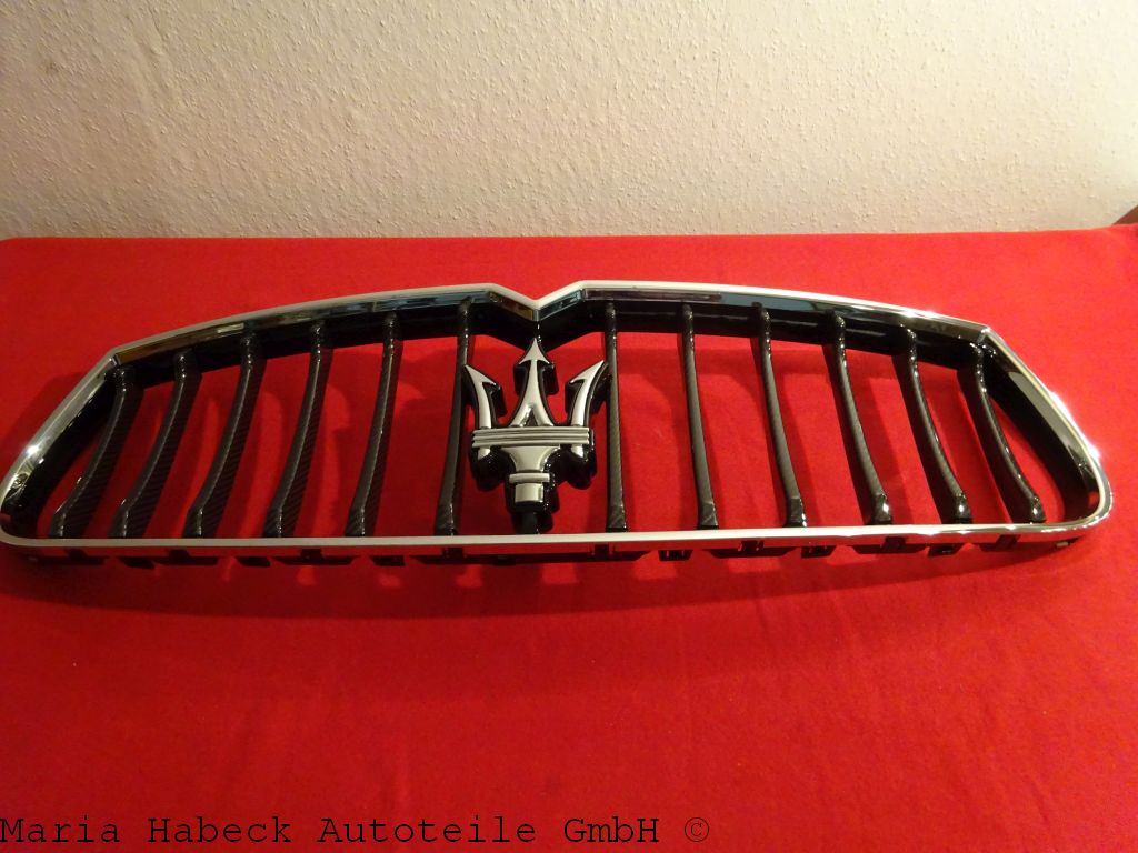 Front grille chrome and carbon 940000873 for Maserati Ghibli M 157 | T5418