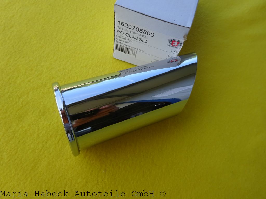 JP Exhaust pipe in chrome f. Muffler 911 /912 61611124701 | 912-18-0100