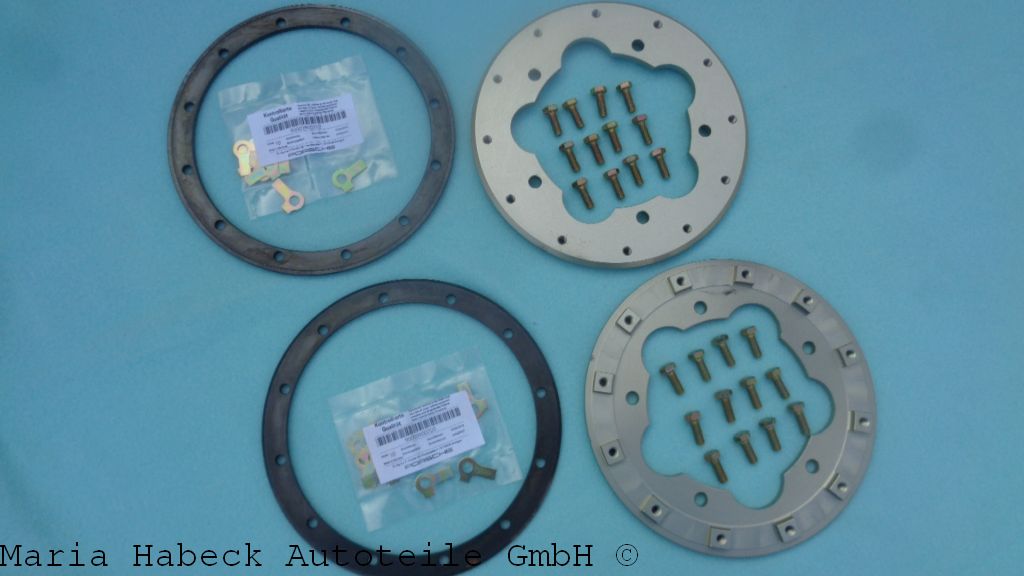 HT brake flange ring and mounting set, complete, VA, Porsche 930 Turbo ...