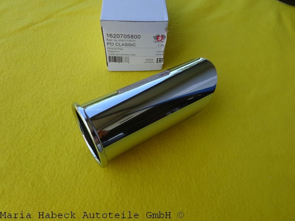 JP Exhaust pipe in chrome f. Muffler 911 /912 61611124701 | 912-18-0100